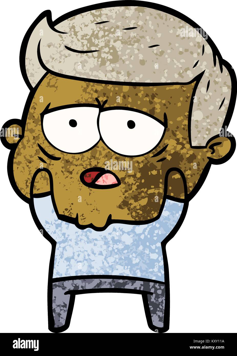 cartoon tired man Stock Vector Image & Art - Alamy