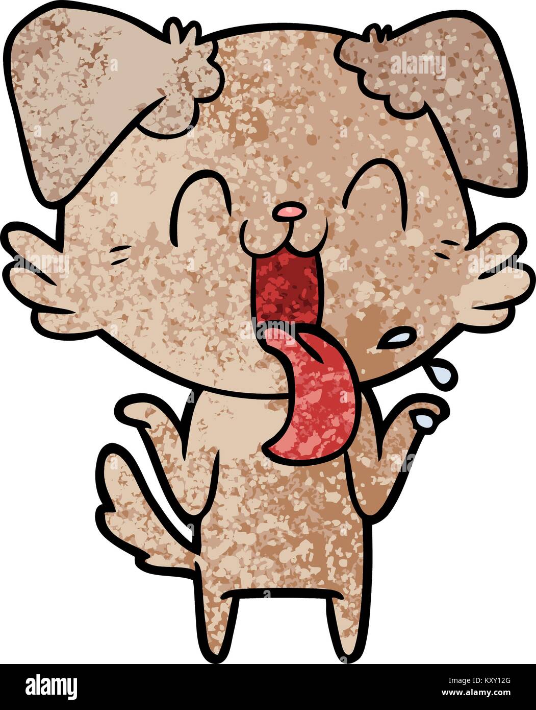 cartoon panting dog shrugging shoulders Stock Vector Image & Art - Alamy