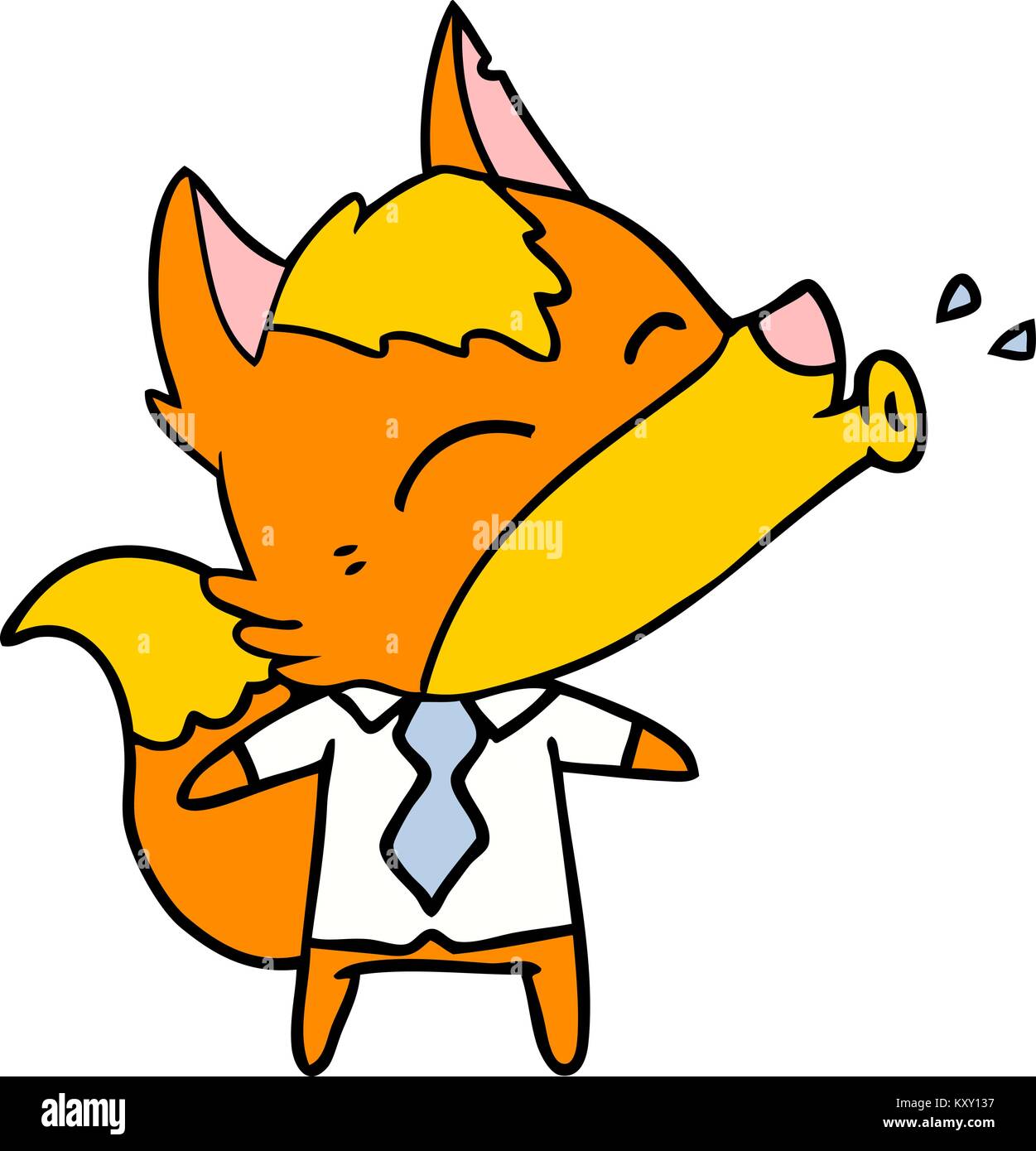 office worker fox cartoon character Stock Vector Image & Art - Alamy
