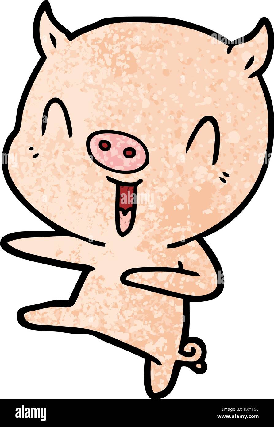cartoon pig dancing Stock Vector Image & Art - Alamy