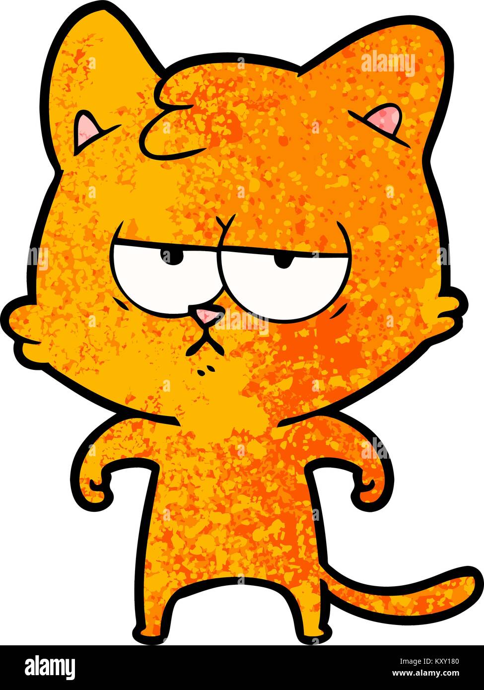 bored cartoon cat Stock Vector Image & Art - Alamy