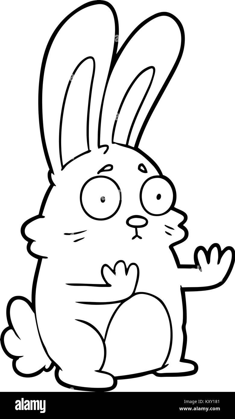 cartoon scared rabbit Stock Vector Image & Art - Alamy
