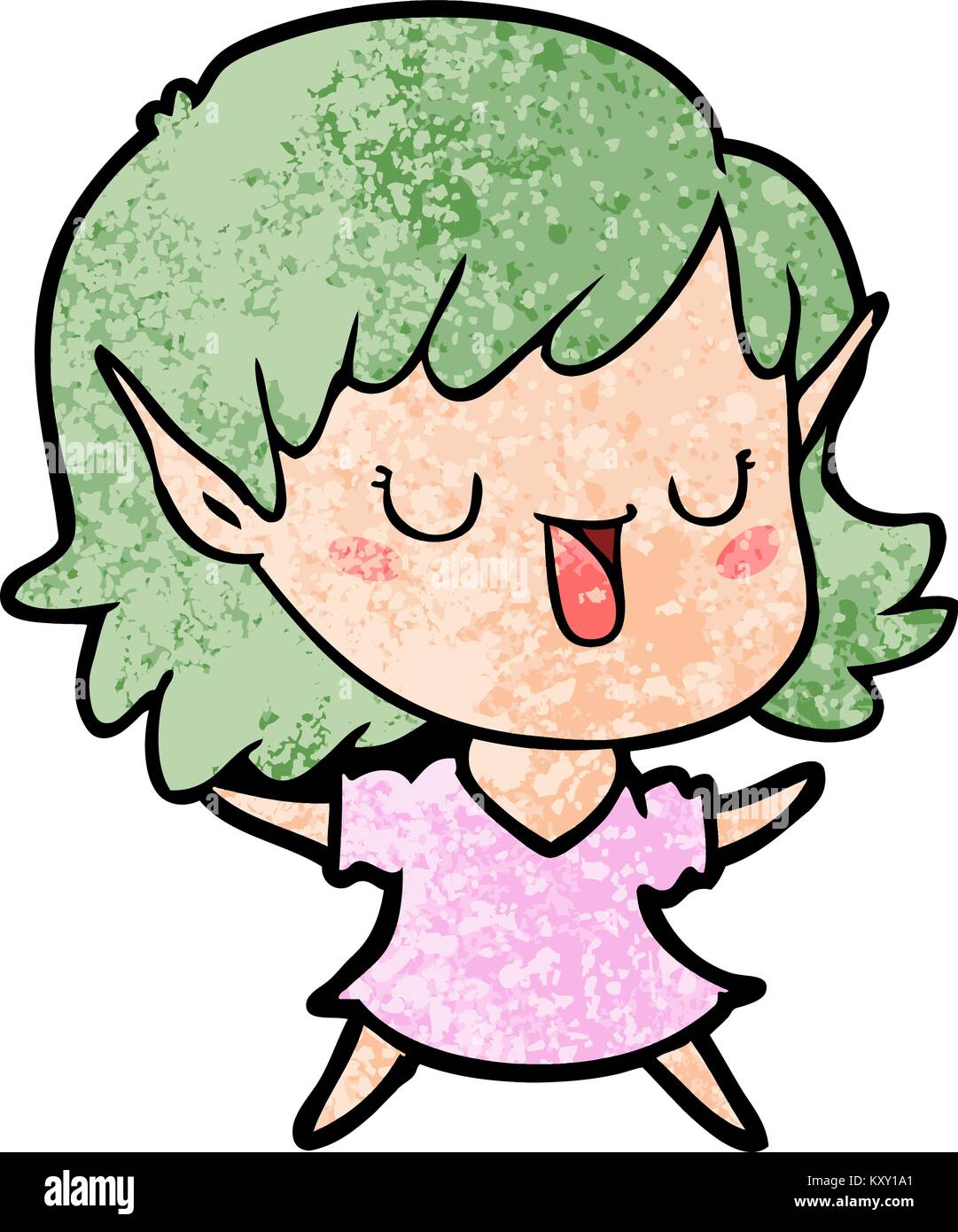 cartoon elf girl Stock Vector Image & Art - Alamy