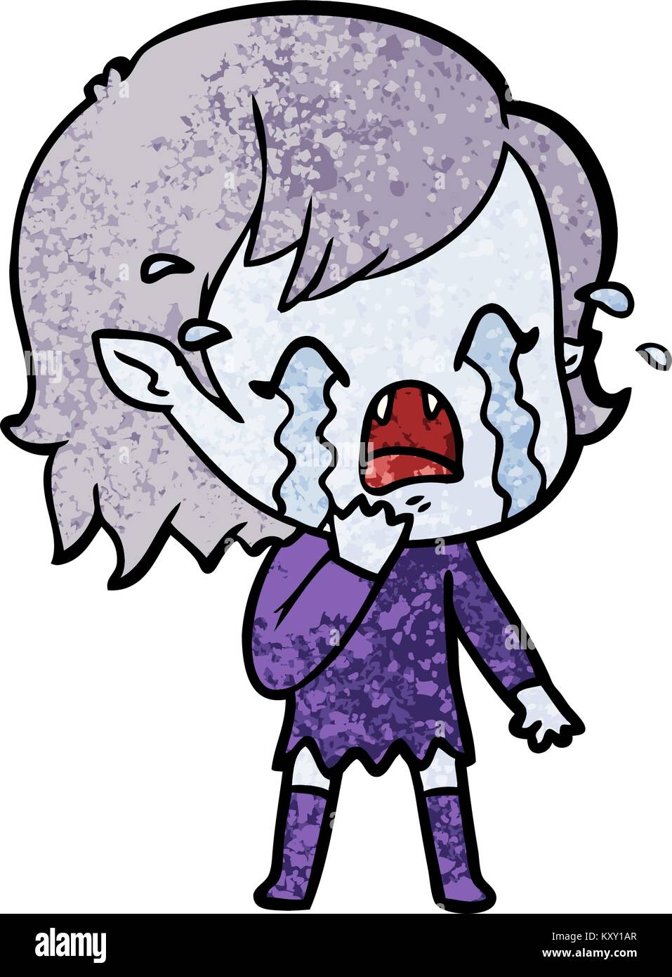 cartoon crying vampire girl Stock Vector Image & Art - Alamy