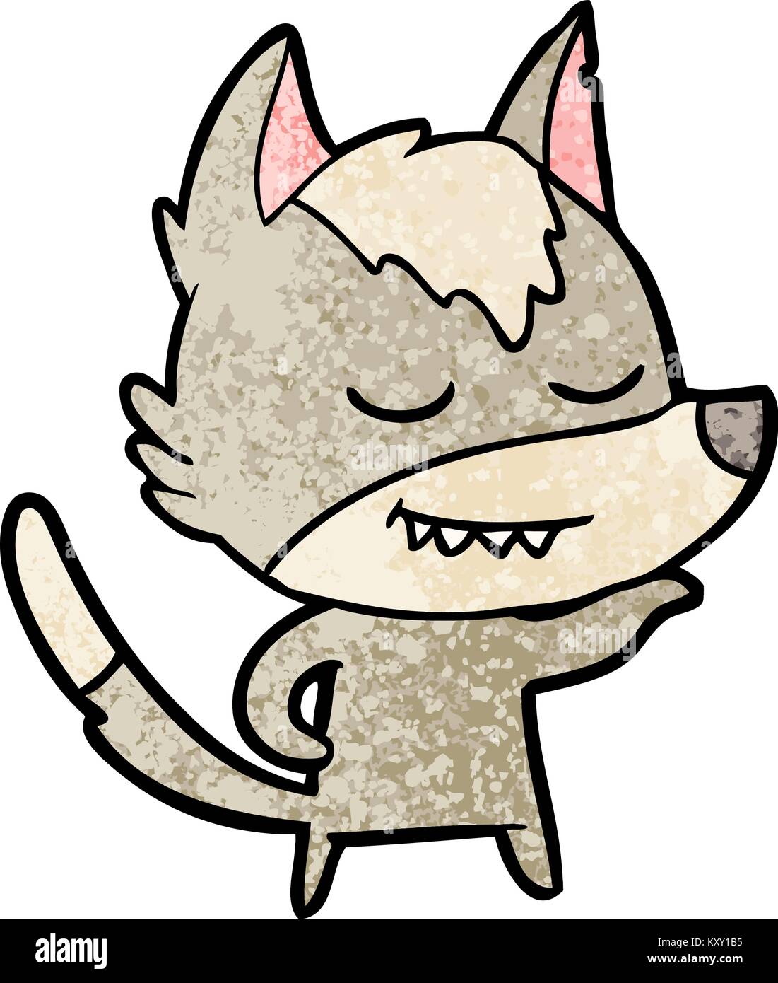 friendly cartoon wolf Stock Vector Image & Art - Alamy