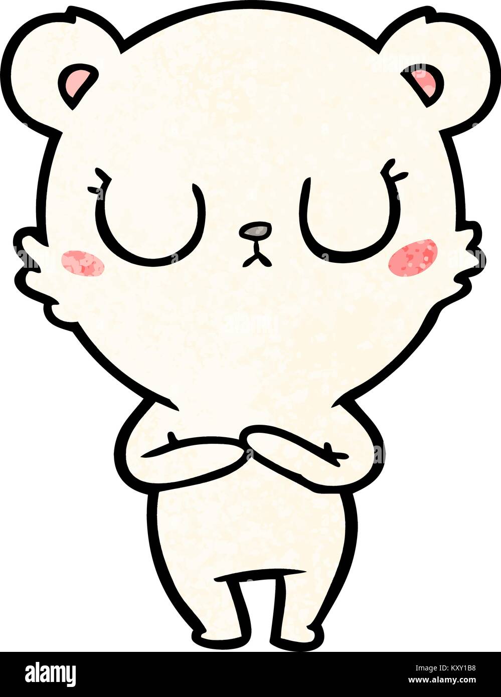 peaceful cartoon polar bear Stock Vector Image & Art - Alamy