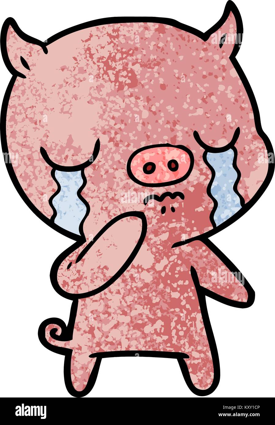 cartoon pig crying Stock Vector Image & Art - Alamy