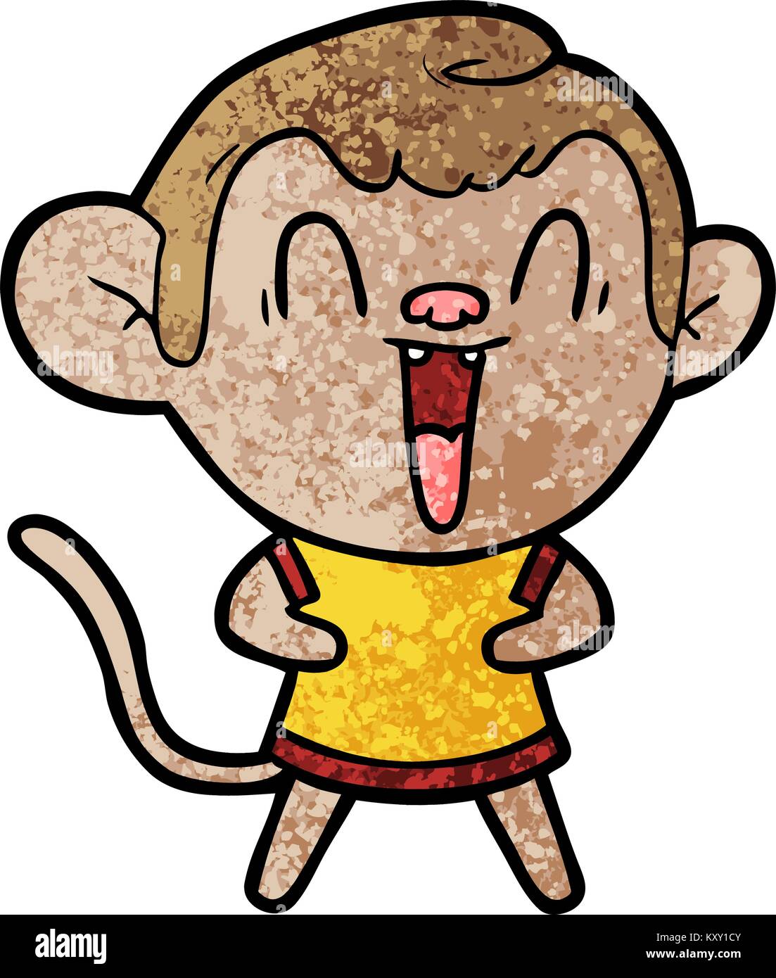 cartoon laughing monkey Stock Vector Image & Art - Alamy
