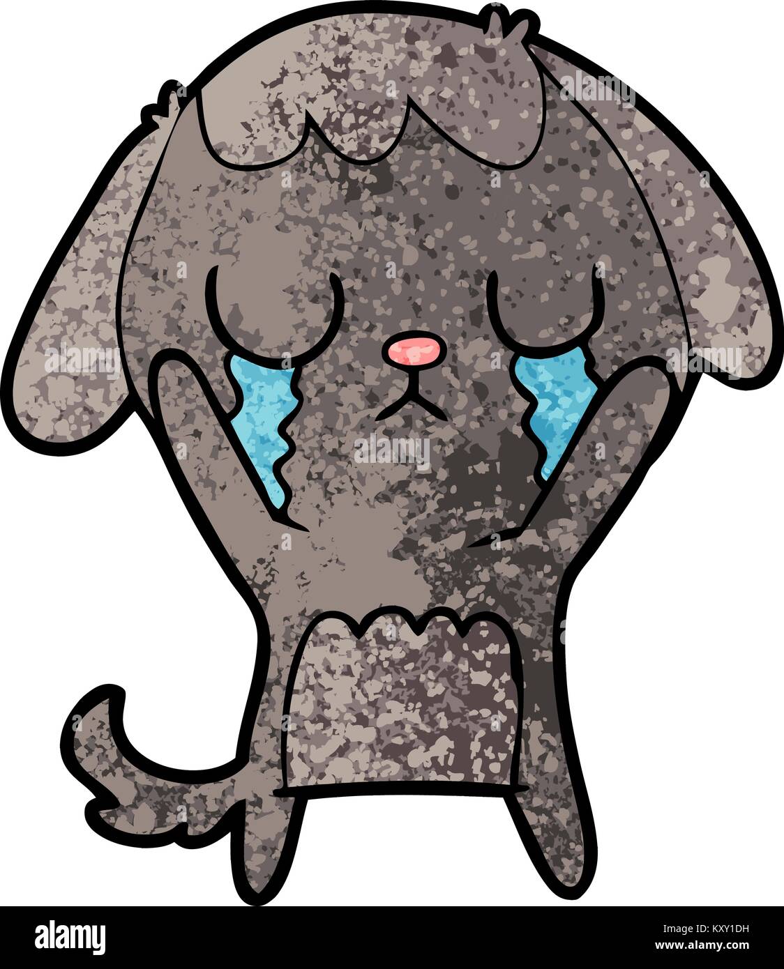 cute cartoon dog crying Stock Vector Image & Art - Alamy