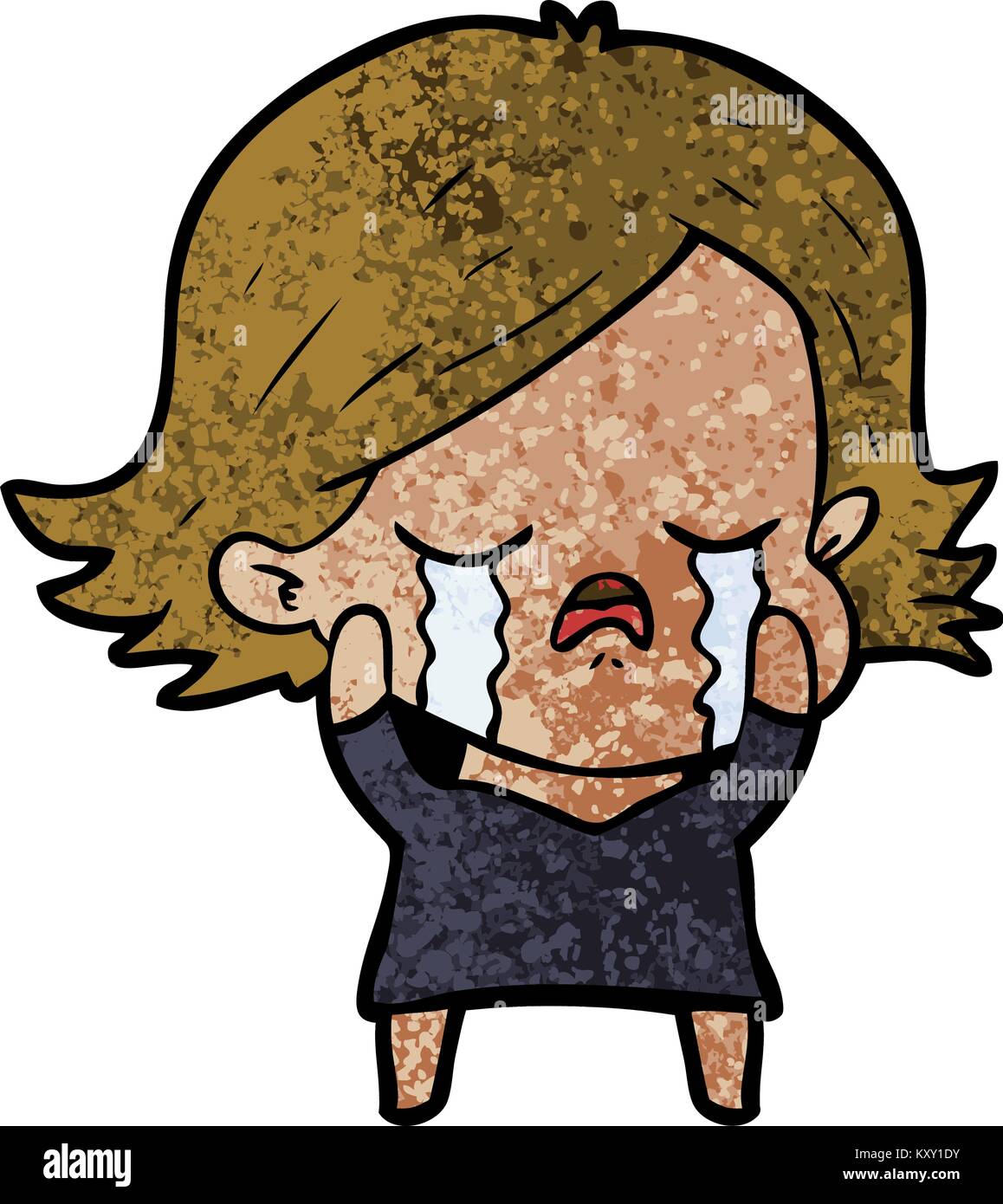 cartoon girl crying Stock Vector Image & Art - Alamy