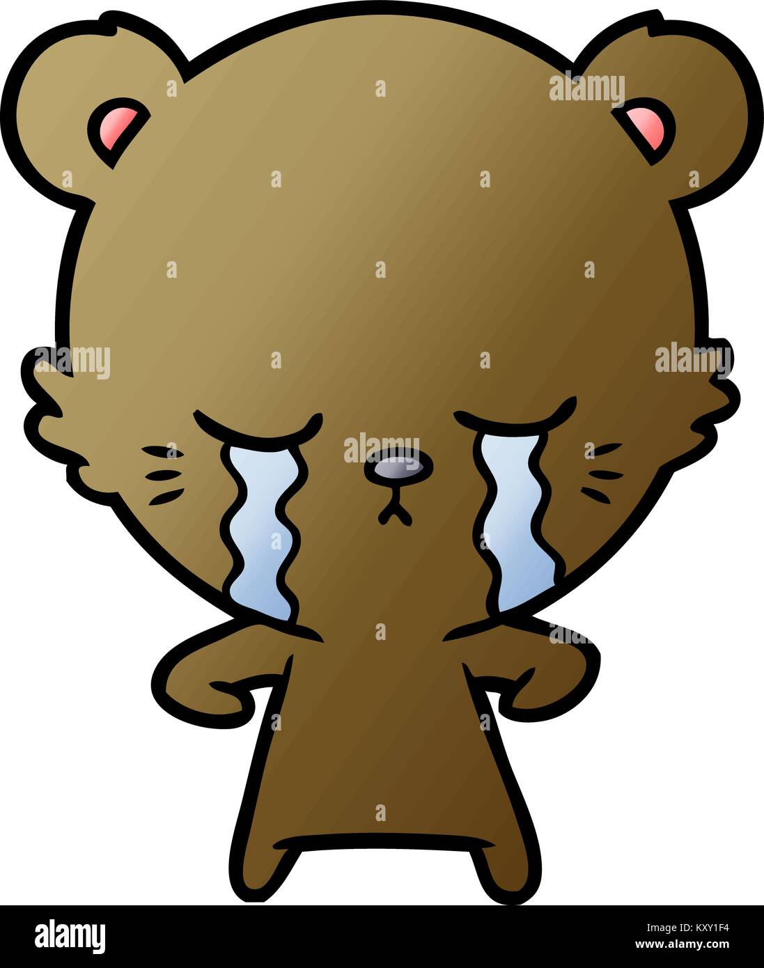 crying bear cartoon character Stock Vector Image & Art - Alamy