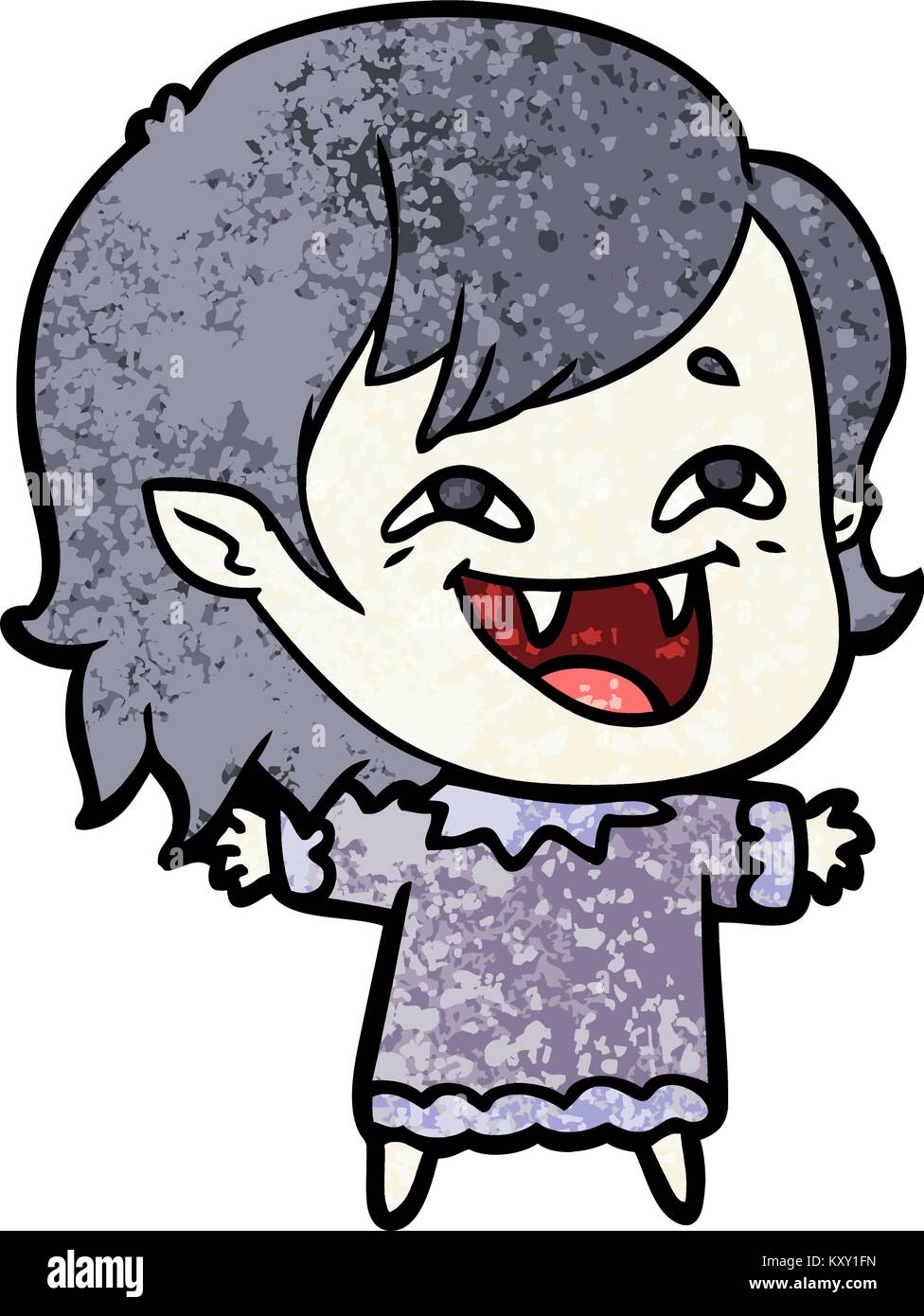 cartoon laughing vampire girl Stock Vector Image & Art - Alamy
