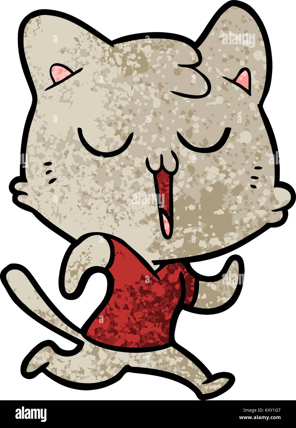 cartoon cat singing Stock Vector Image & Art - Alamy