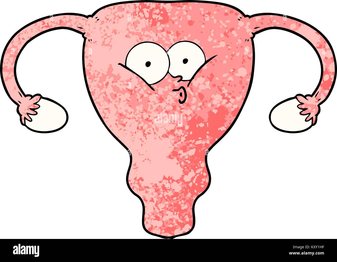 Cute female cartoon uterus Stock Vector Images - Alamy