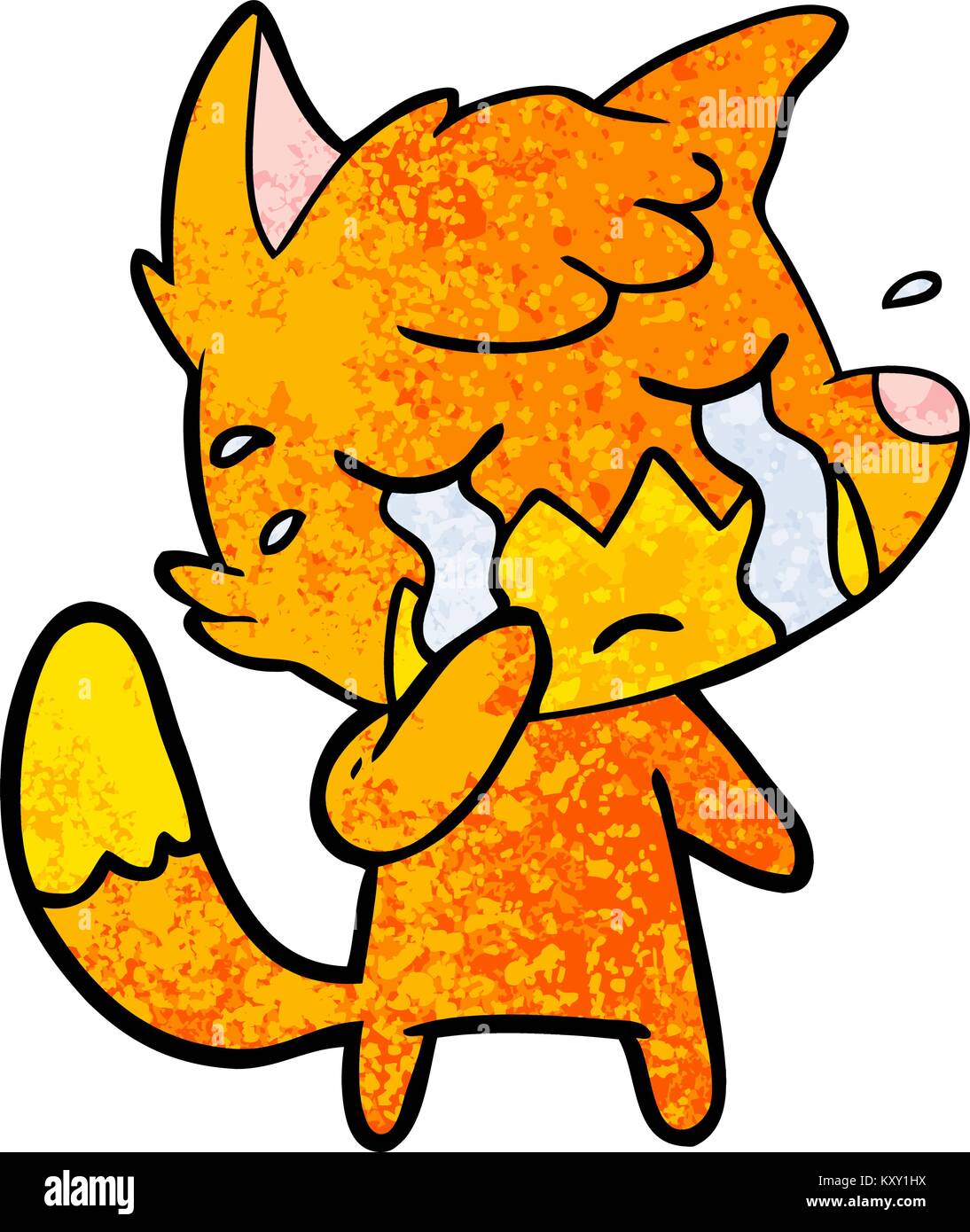 crying fox cartoon Stock Vector Image & Art - Alamy