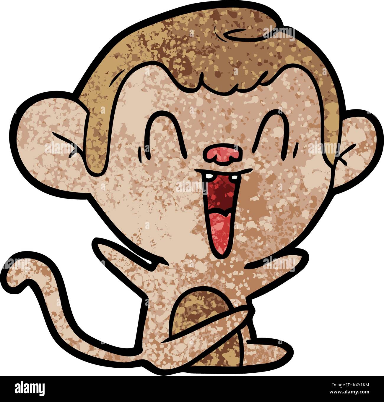 cartoon laughing monkey Stock Vector Image & Art - Alamy