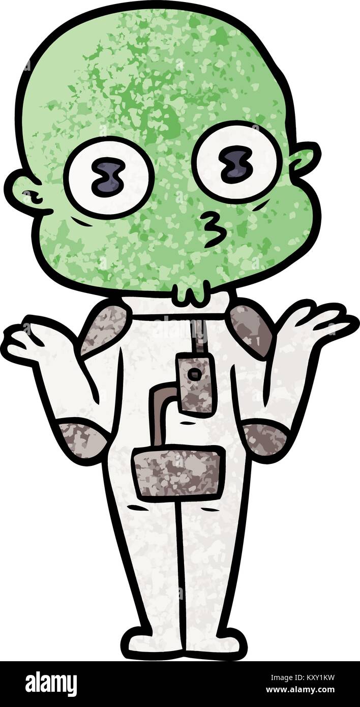 confused weird bald spaceman Stock Vector Image & Art - Alamy