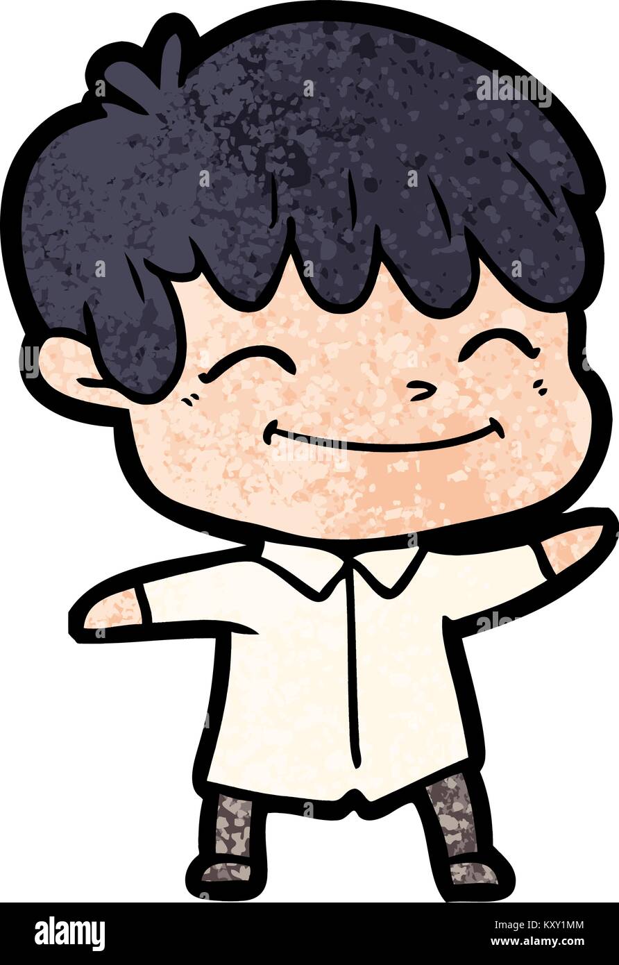 cartoon happy boy Stock Vector Image & Art - Alamy