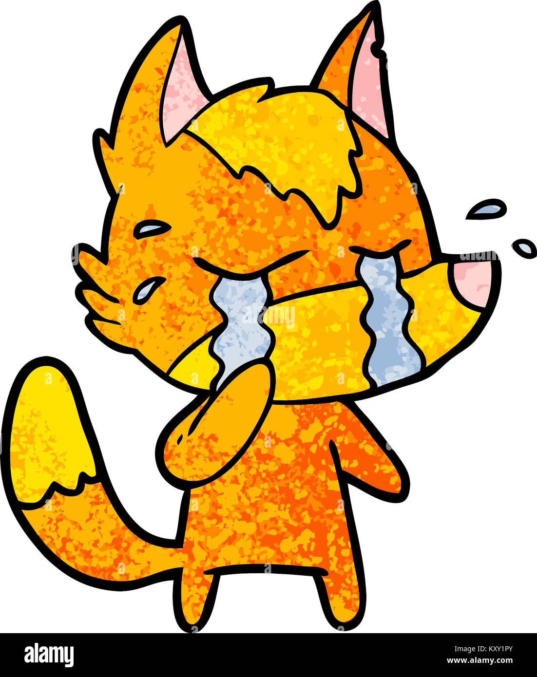 sad little fox cartoon character Stock Vector Image & Art - Alamy