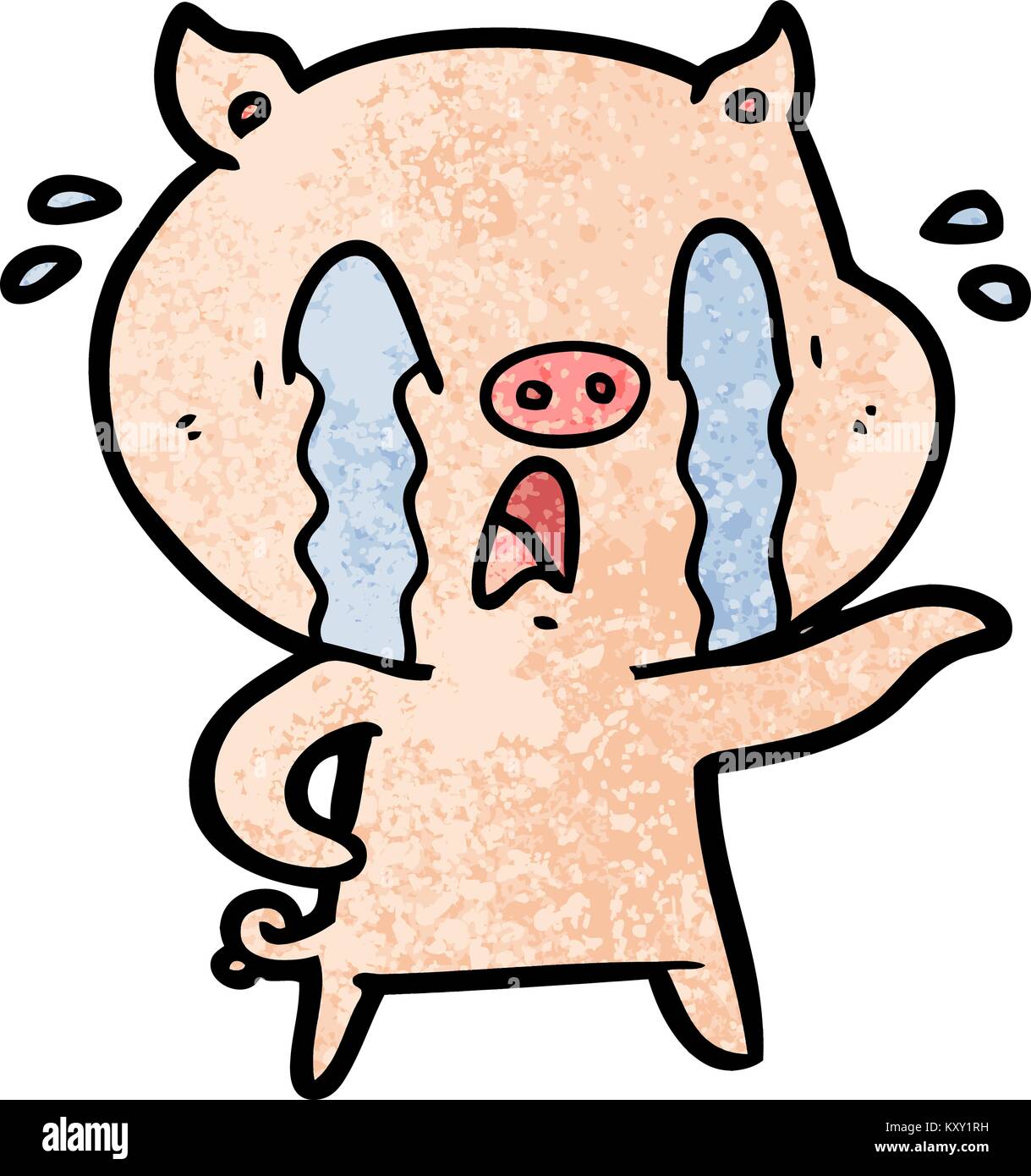 crying pig cartoon Stock Vector Image & Art - Alamy