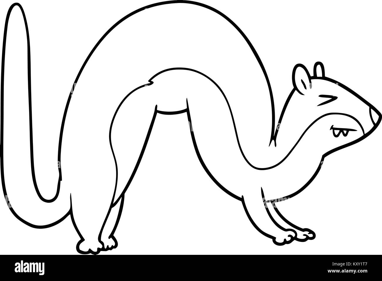 Weasel drawing Black and White Stock Photos & Images - Alamy
