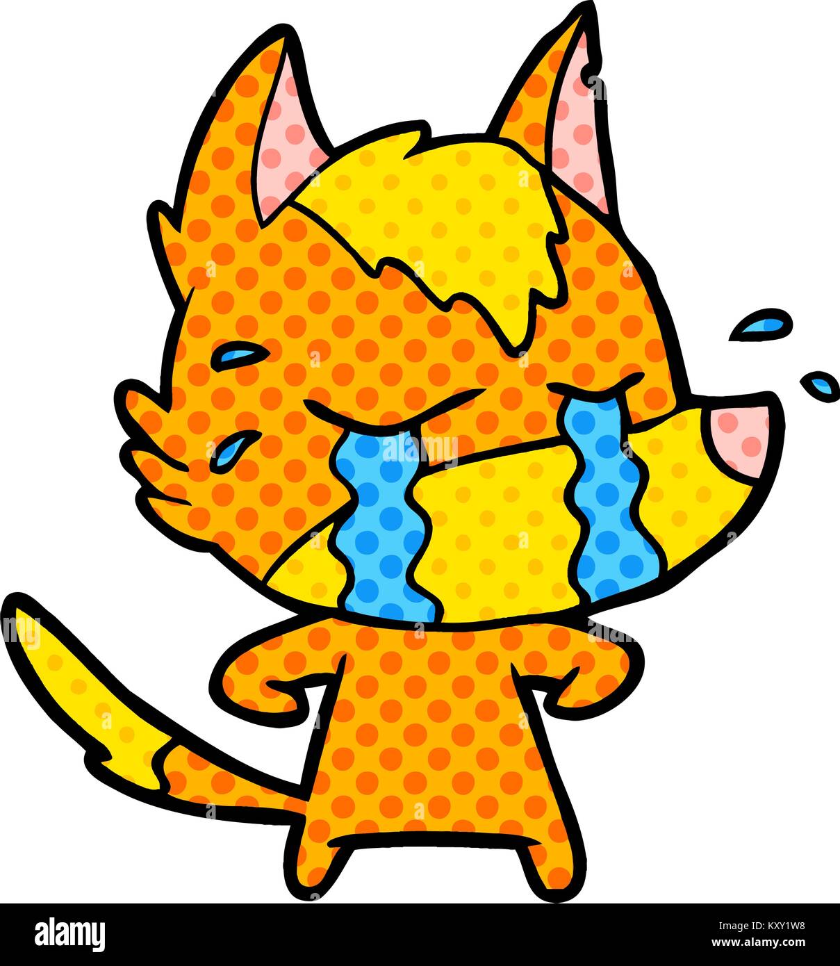 sad little fox cartoon character Stock Vector Image & Art - Alamy