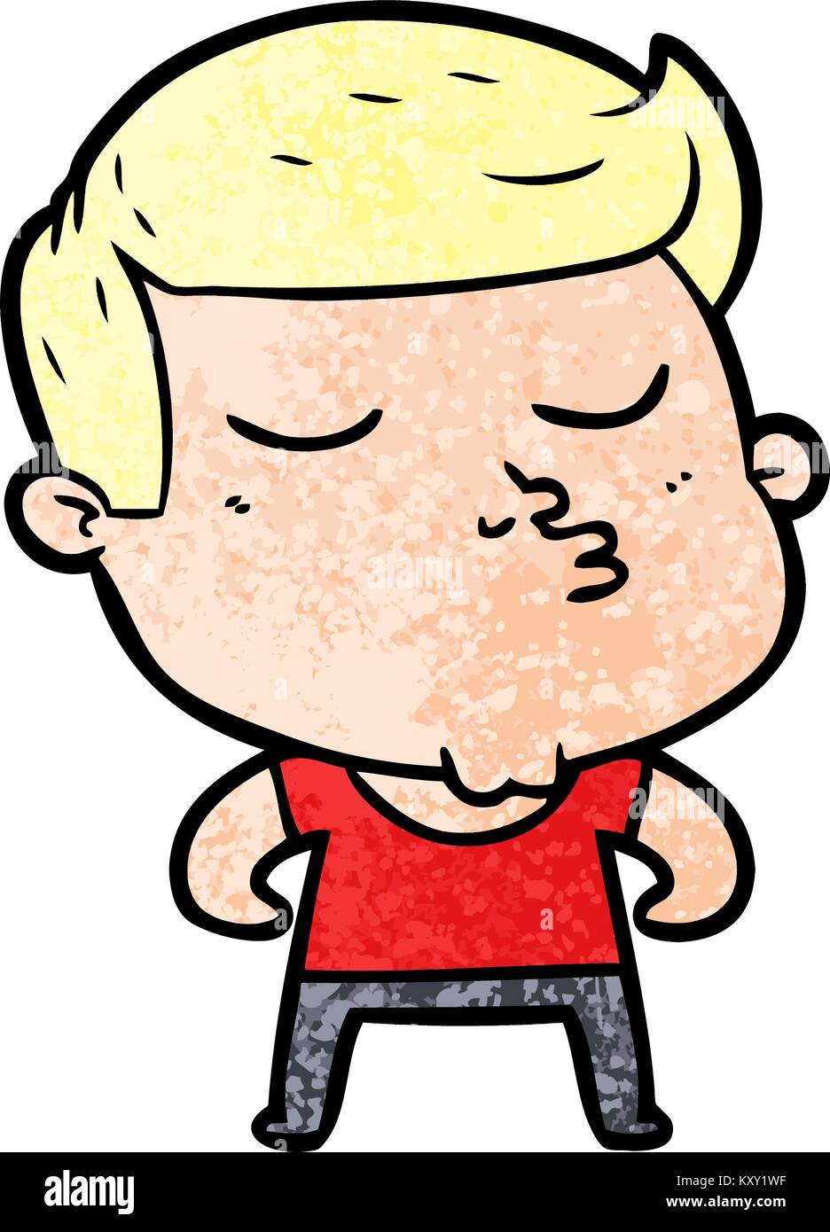 cartoon model guy pouting Stock Vector Image & Art - Alamy