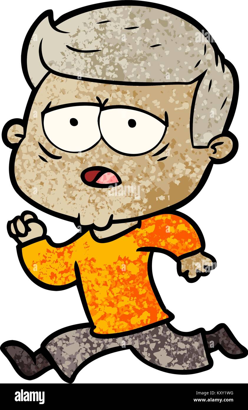 cartoon tired man Stock Vector Image & Art - Alamy