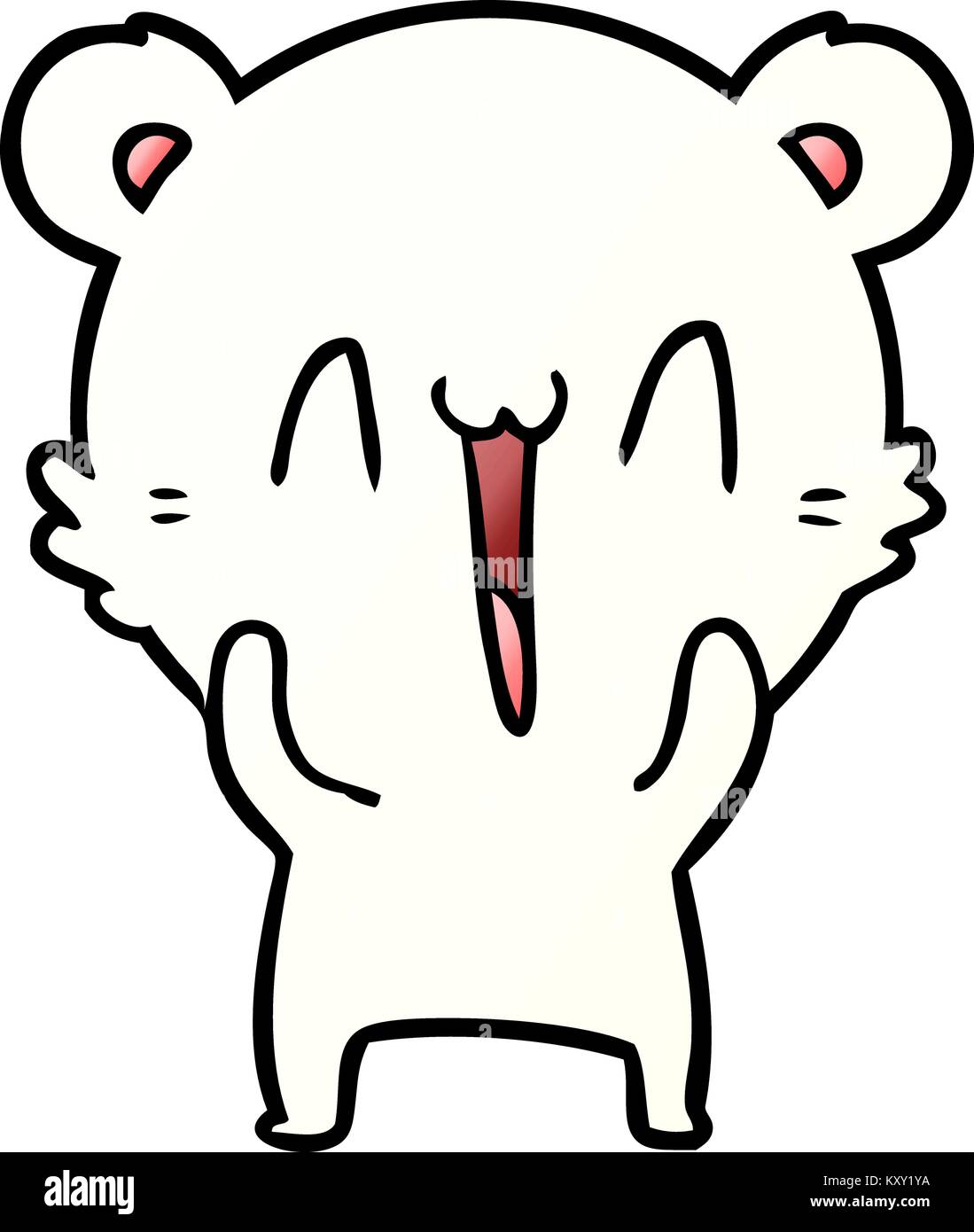 happy polar bear cartoon Stock Vector Image & Art - Alamy