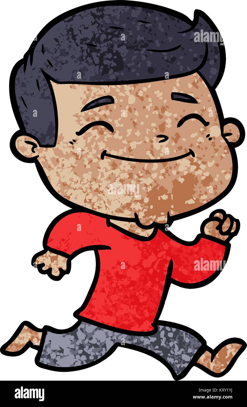 happy cartoon man running Stock Vector Image & Art - Alamy