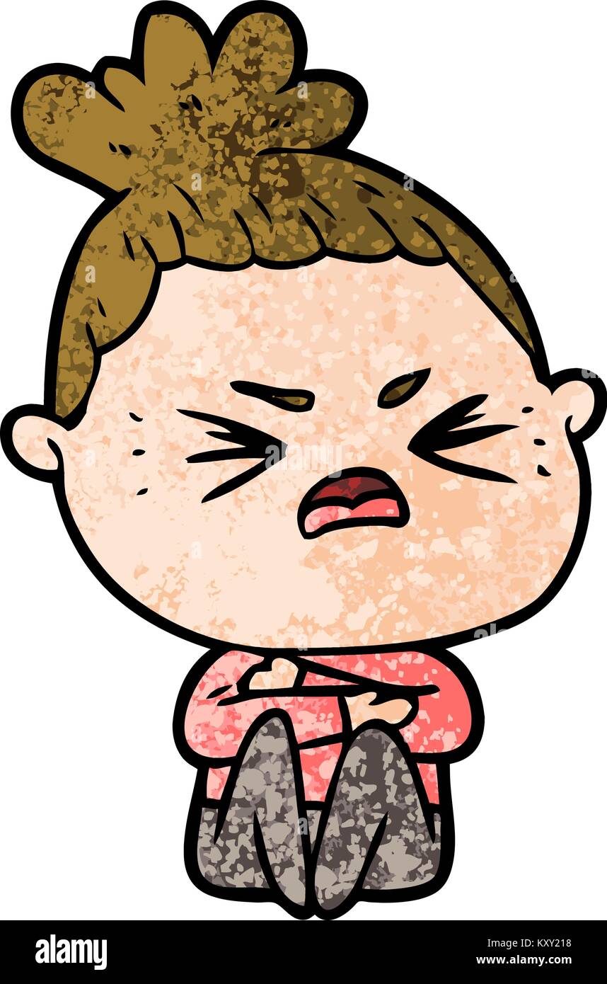 cartoon angry woman Stock Vector Image & Art - Alamy