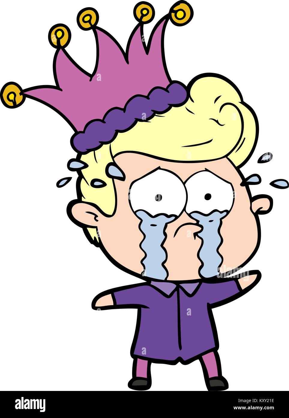 cartoon crying man in party hat Stock Vector Image & Art - Alamy