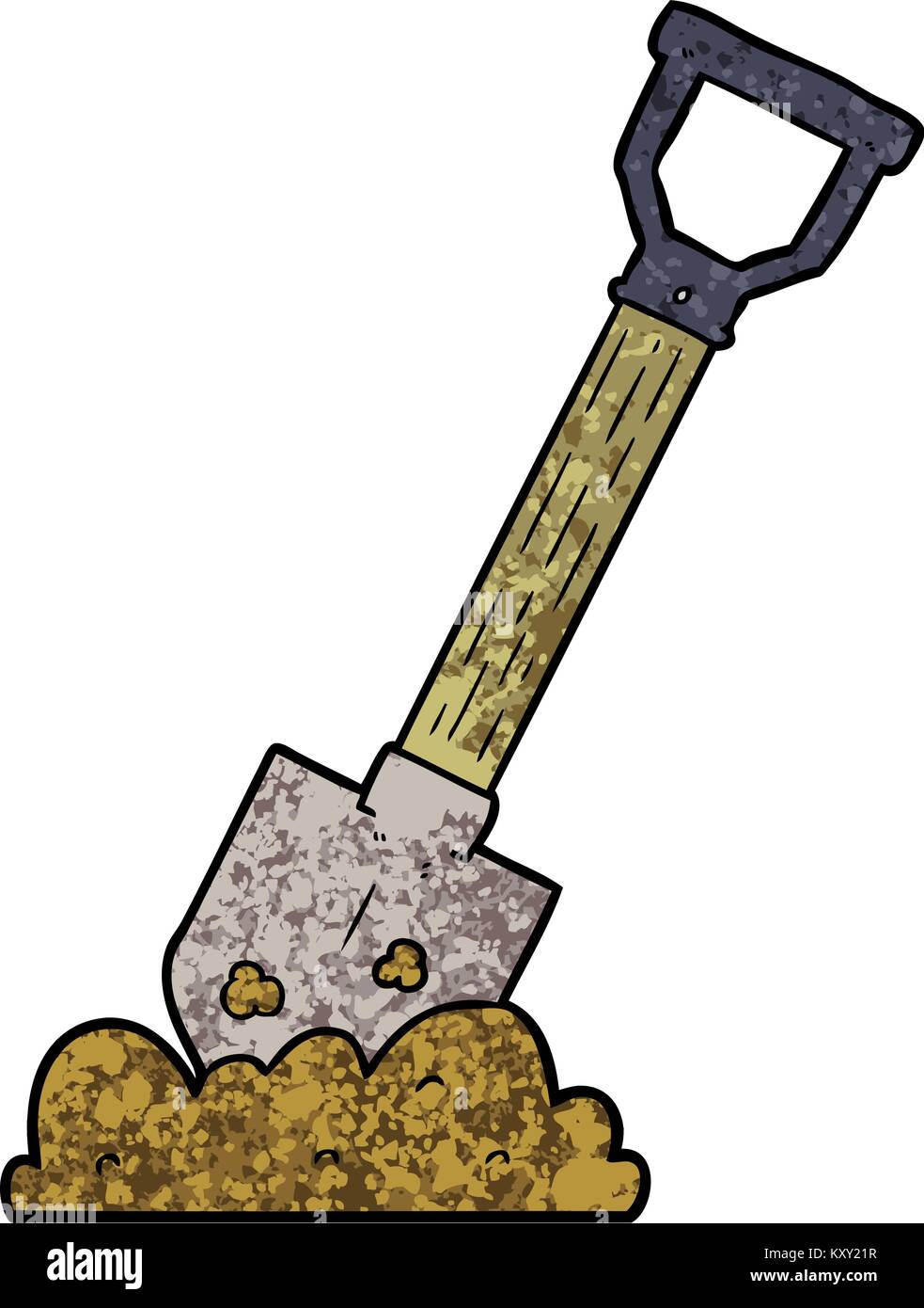 Cartoon character with shovel Stock Vector Images - Alamy
