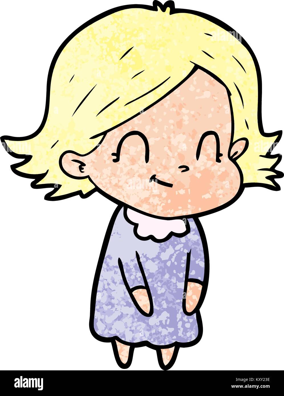 cartoon friendly girl Stock Vector Image & Art - Alamy