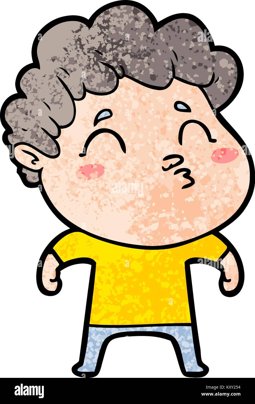 cartoon man pouting Stock Vector Image & Art - Alamy