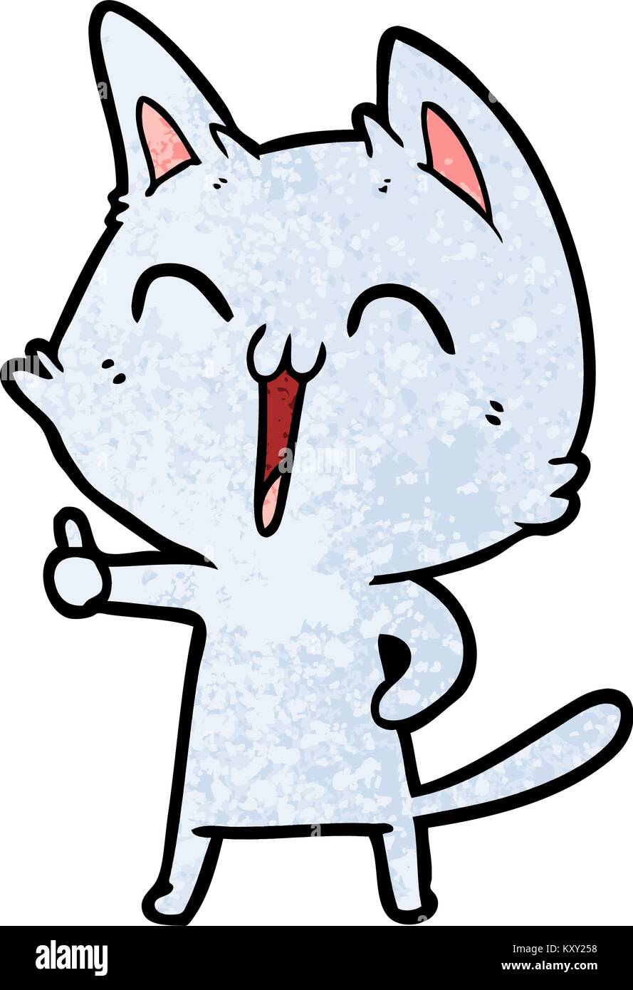 happy cartoon cat Stock Vector Image & Art - Alamy
