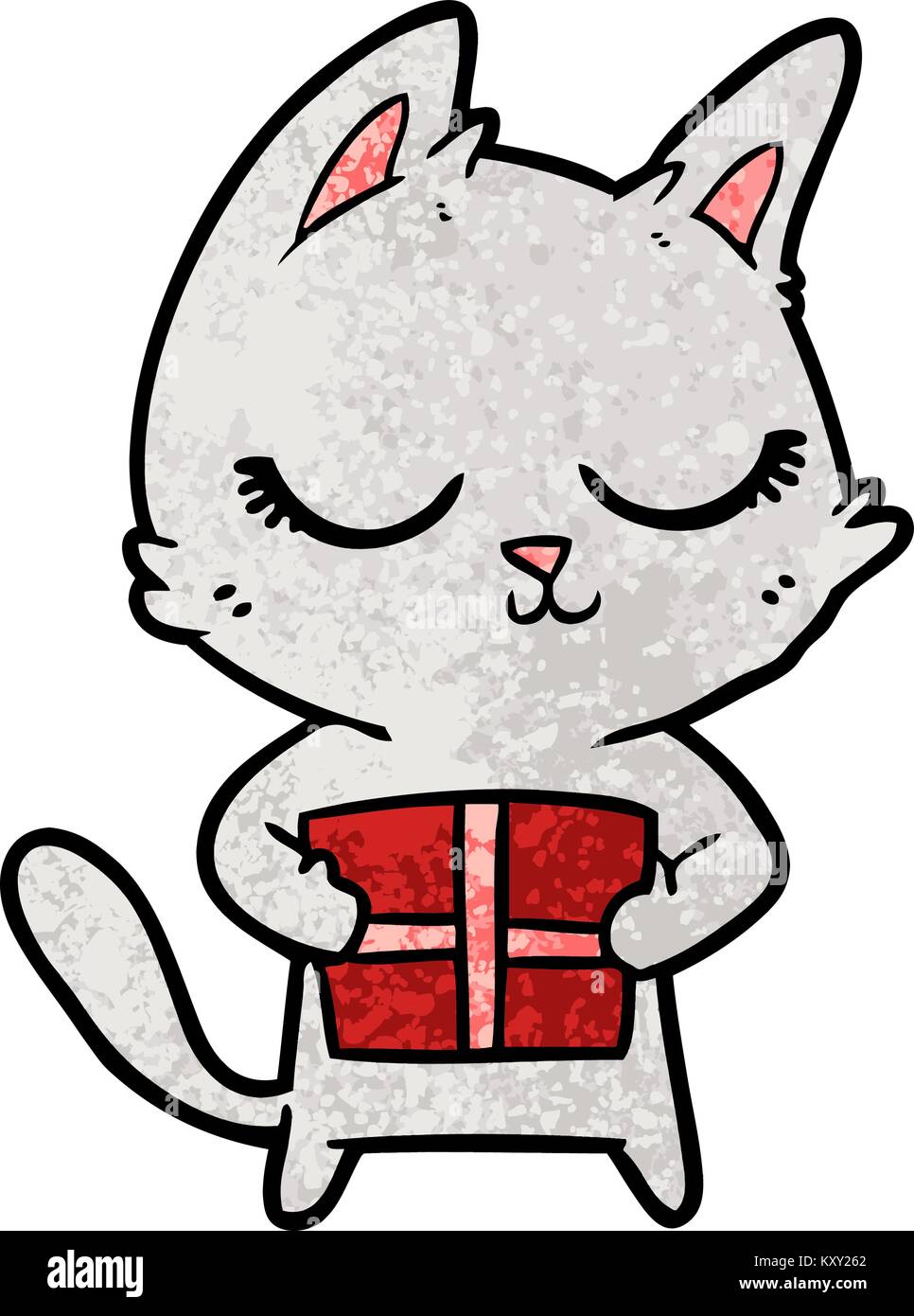 calm cartoon cat Stock Vector Image & Art - Alamy