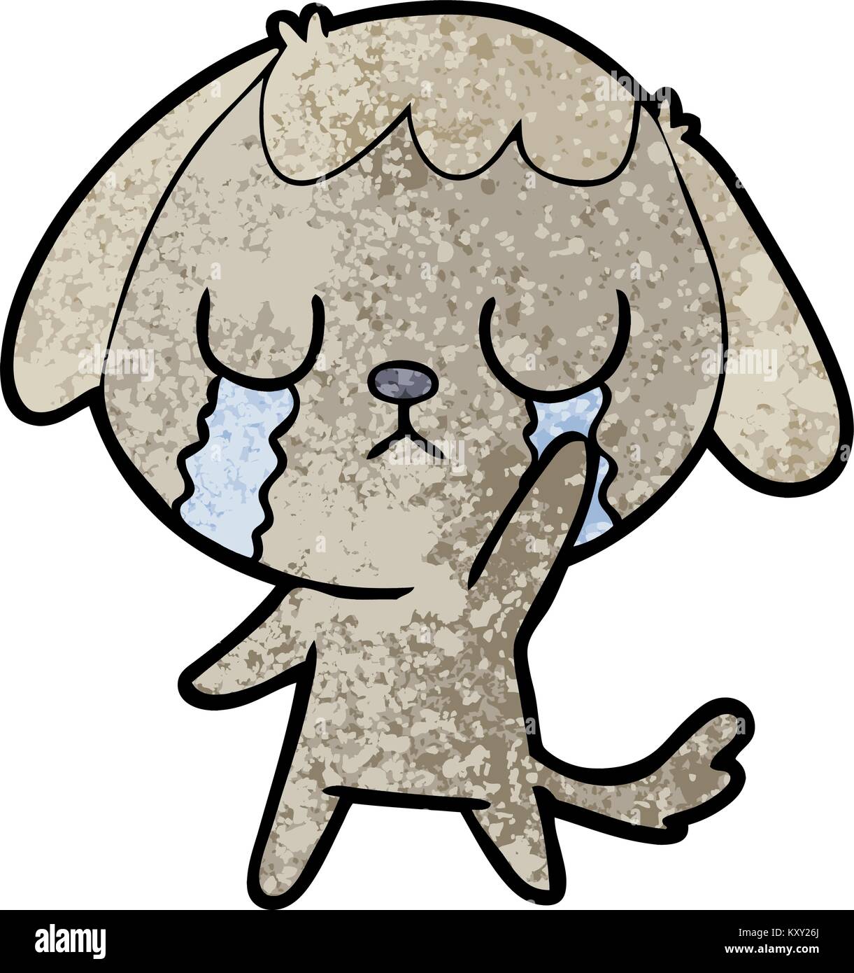 cute cartoon dog crying Stock Vector Image & Art - Alamy