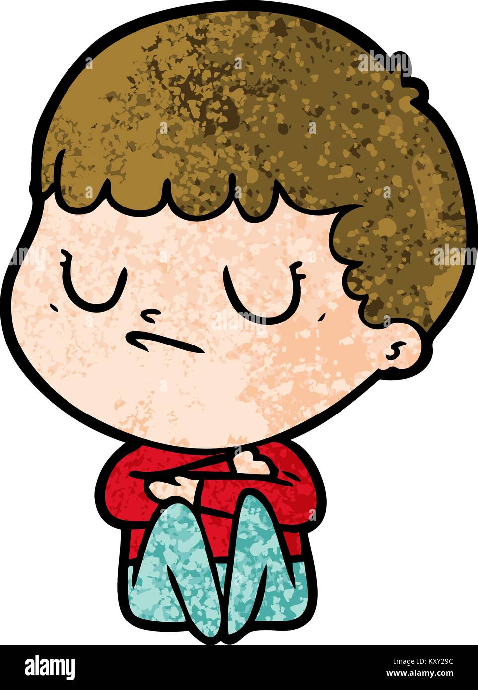 cartoon grumpy boy Stock Vector Image & Art - Alamy