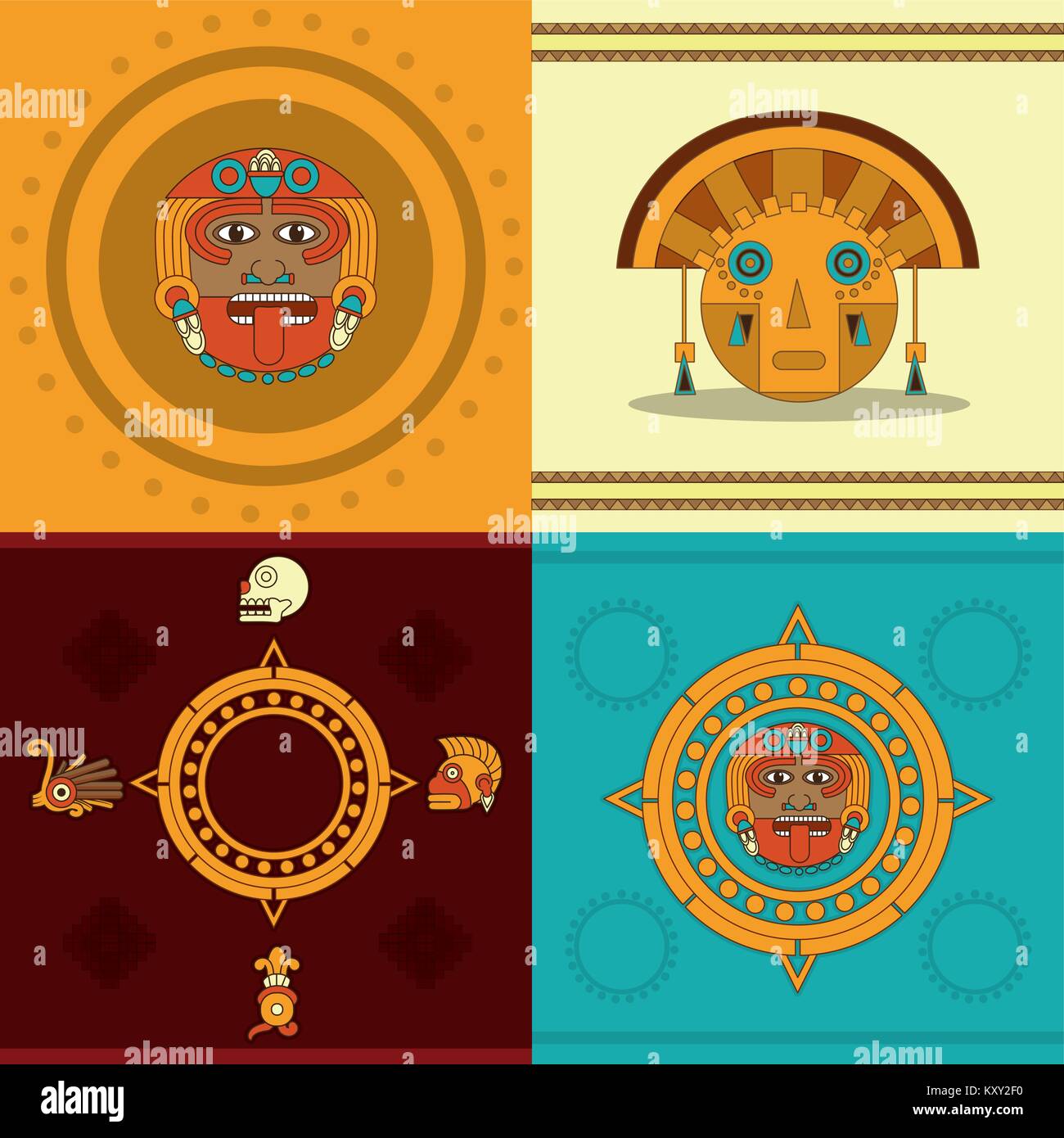 Maya icon set design Stock Vector Image & Art - Alamy