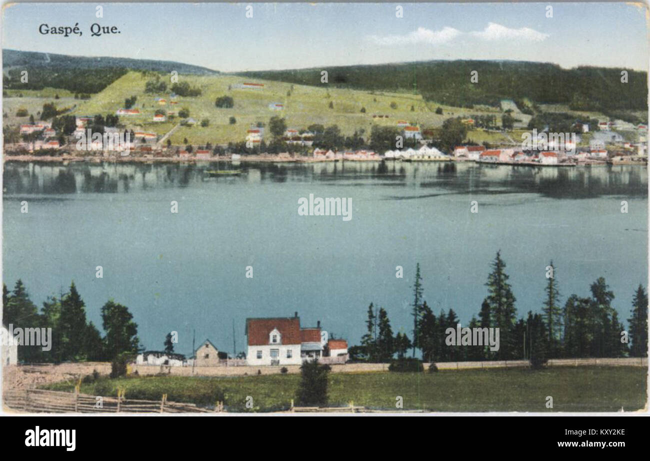 A historical image from Gaspé, Quebec, representing the early ...