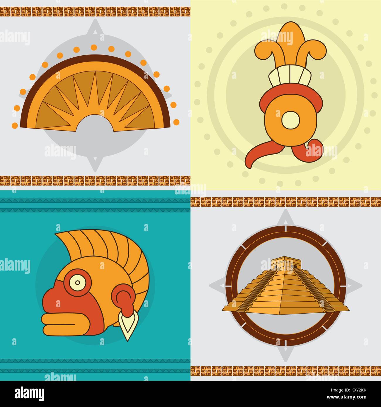 Maya icon set design Stock Vector Image & Art - Alamy