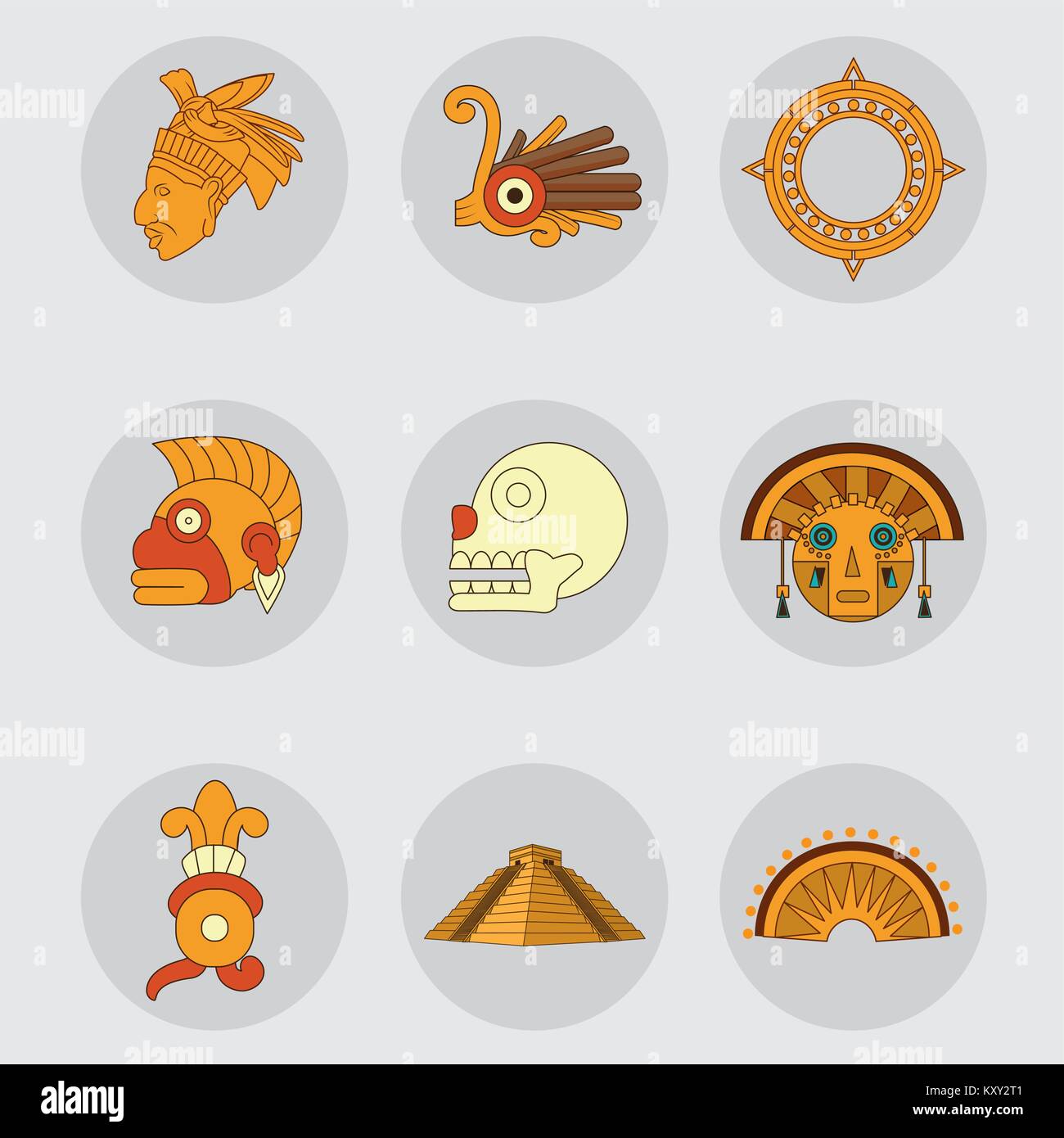 Maya icon set design Stock Vector Image & Art - Alamy