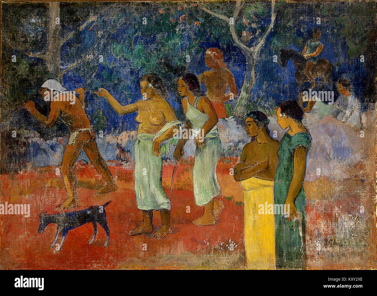 Paul Gauguin's *Scène de la vie tahitienne* depicts Tahitian life ...