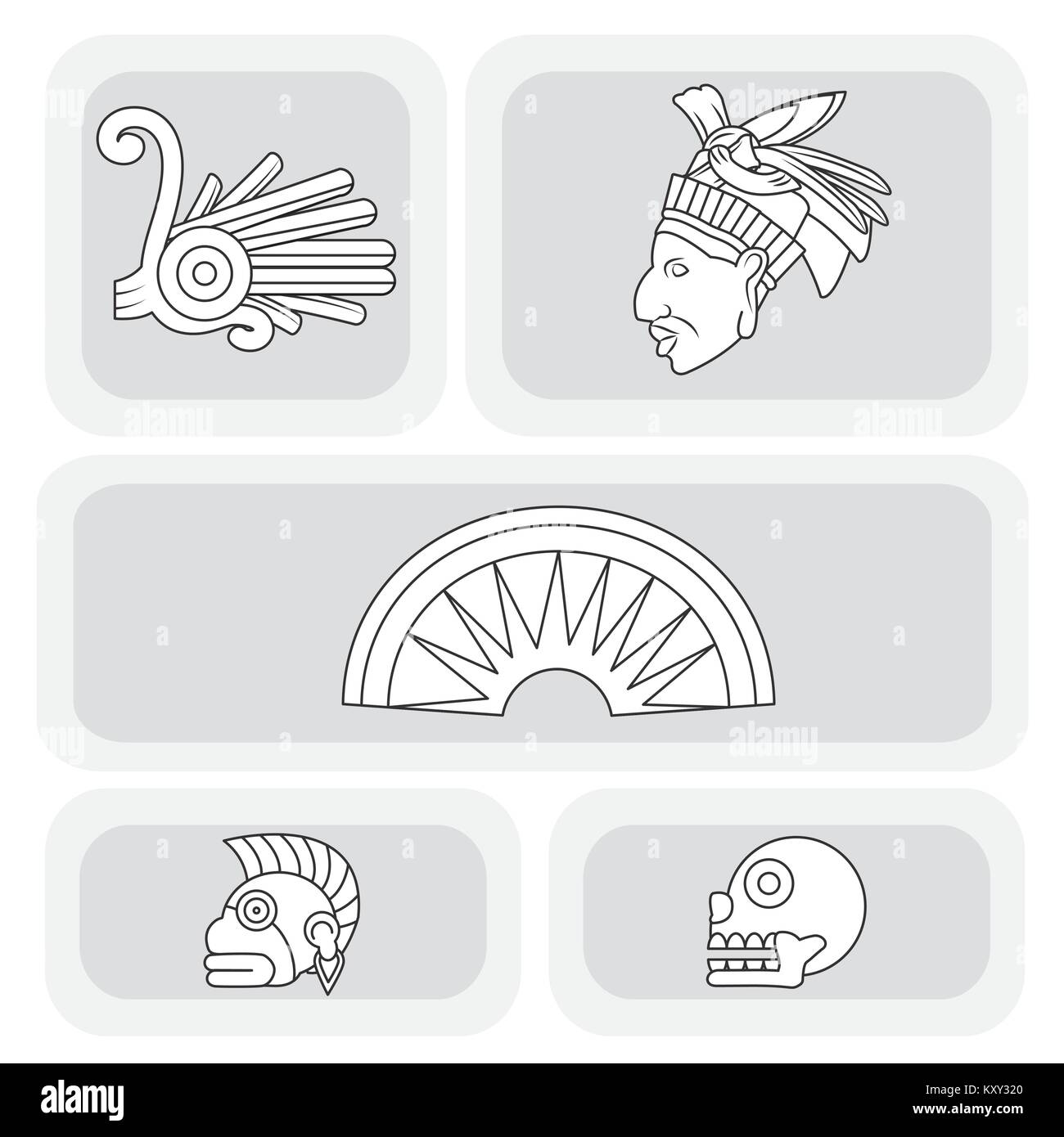 Maya icon set design Stock Vector Image & Art - Alamy