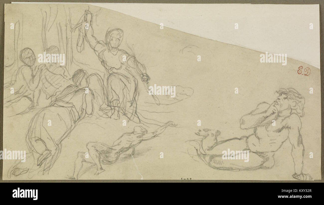 Eugène Delacroix's painting, *The Children of Niobe Killed by Diana ...