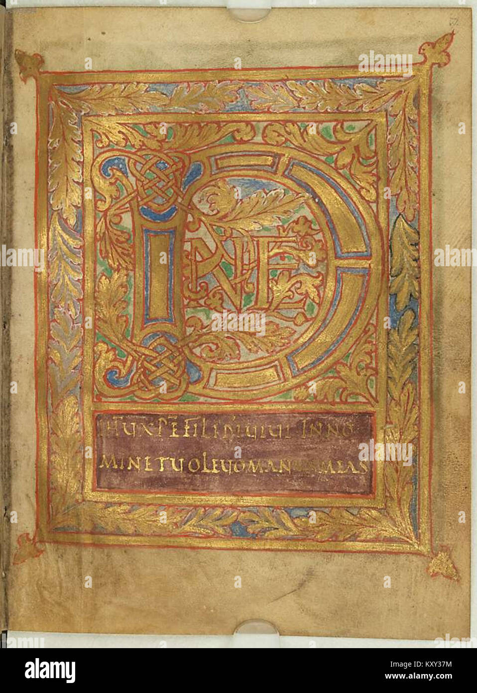 Illuminated manuscript page from the Prayer Book of Charles the Bald ...