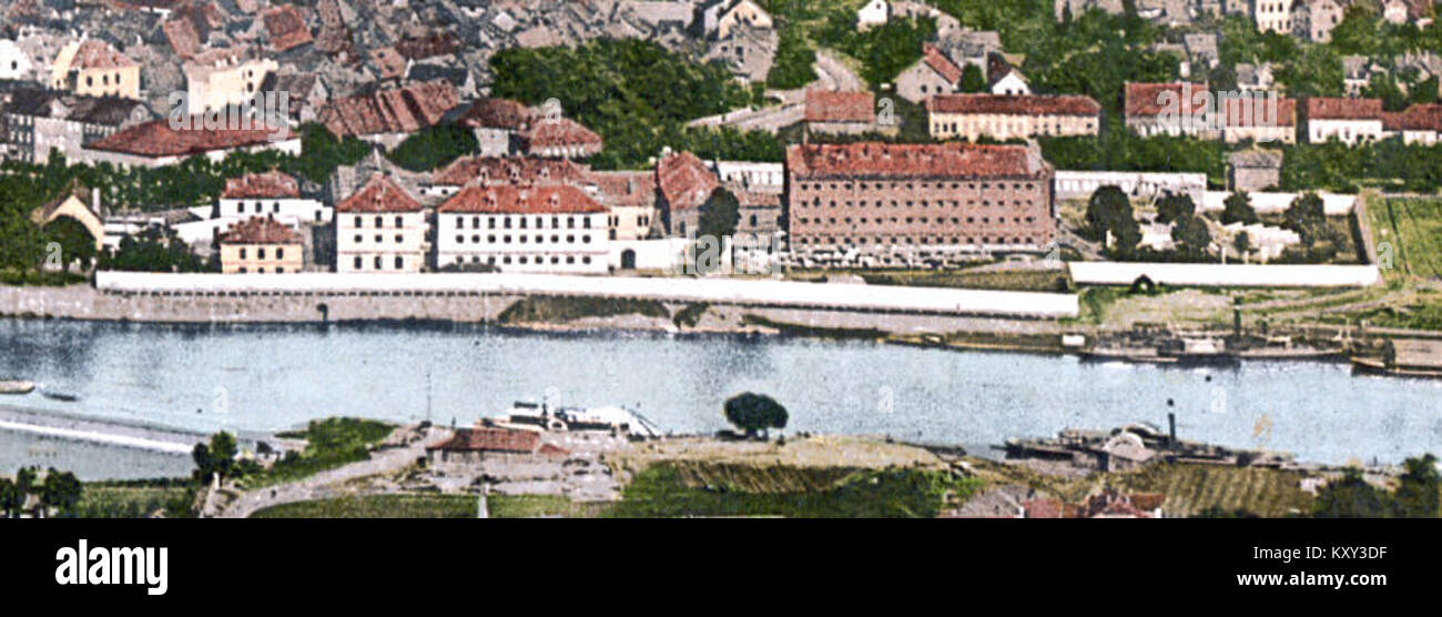 This image of Hameln Prison around 1900 depicts the building’s brick ...