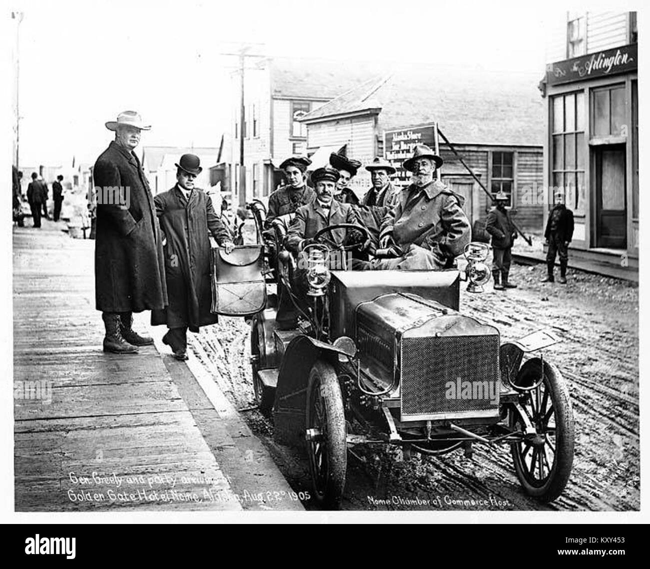 Photograph of General Adolphus Washington Greely and his party arriving ...