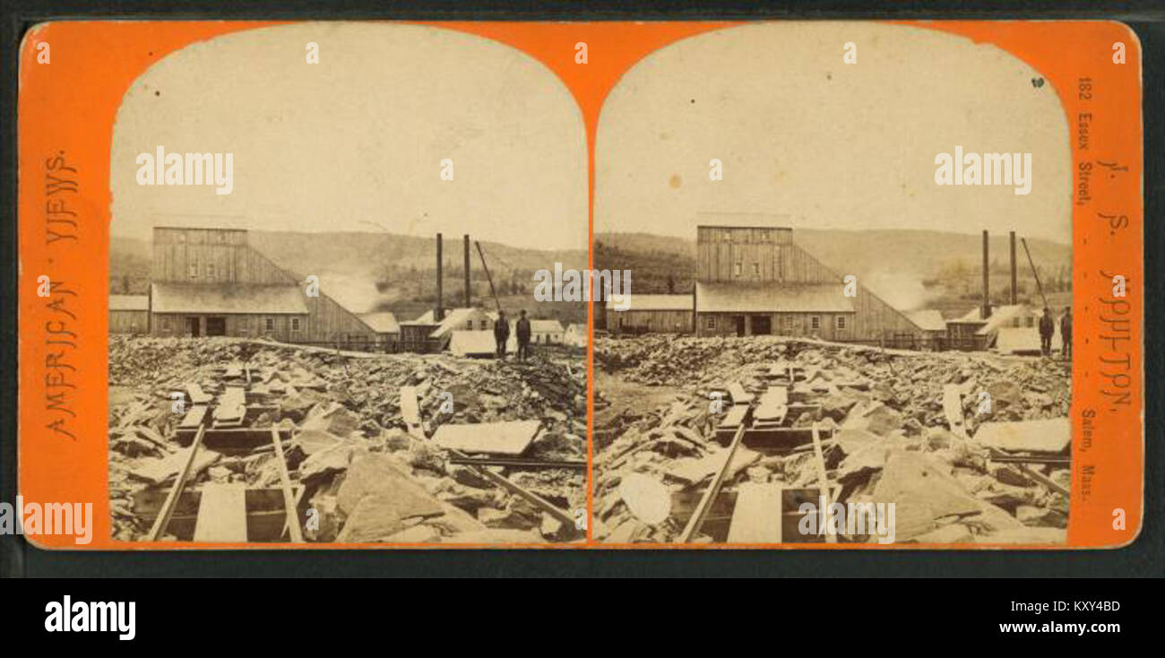 A view of the central shaft captured by John S. Moulton, depicting an ...